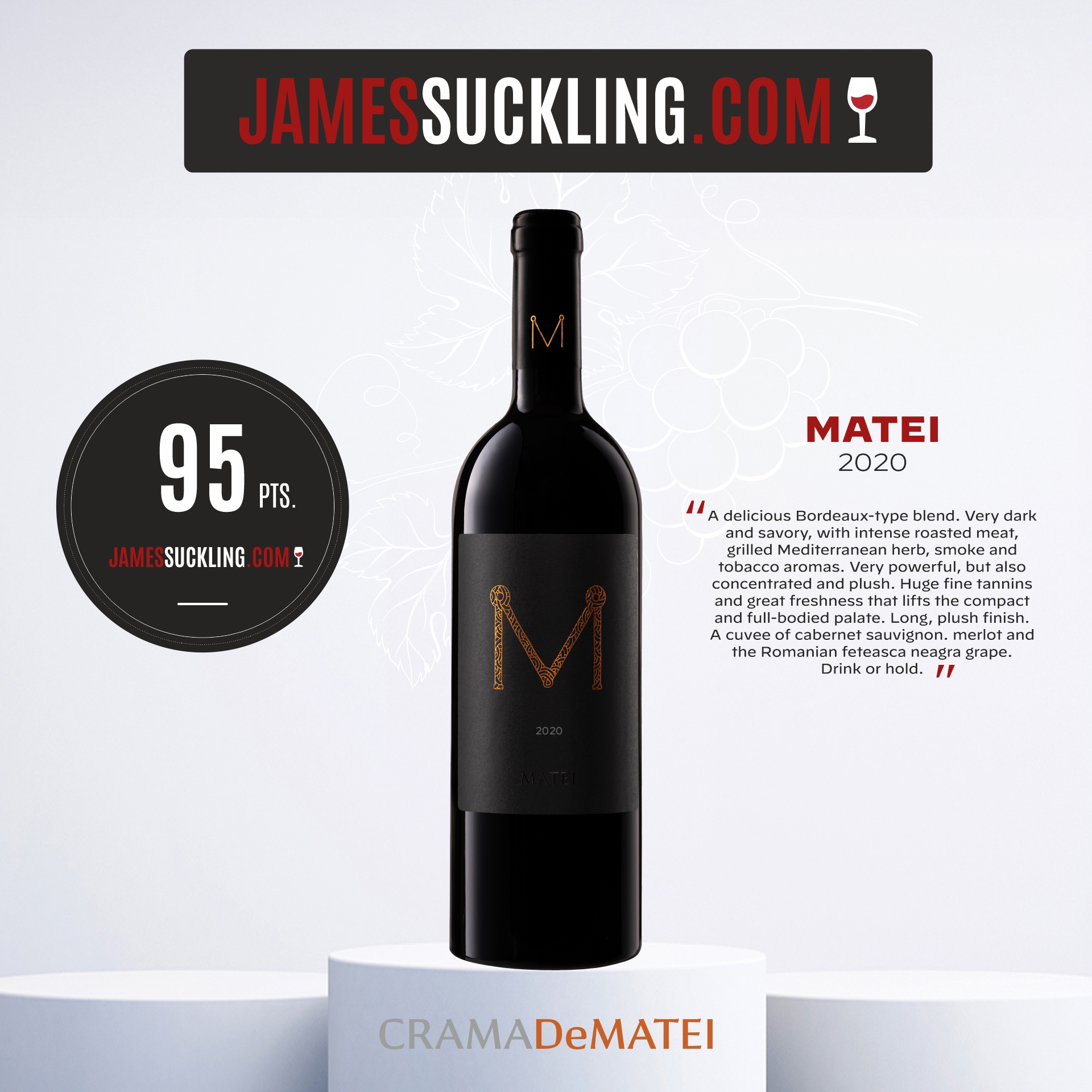 Cramă DeMatei înregistrează cel mai mare scor pentru un vin Românesc la ...